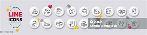 어려운 스트레스 전기 가격 및 지불 방법 라인 아이콘 웹 응용 프로그램의 경우 벡터 인쇄 3차원 형태에 대한 스톡 벡터 아트 및 기타 이미지 Istock