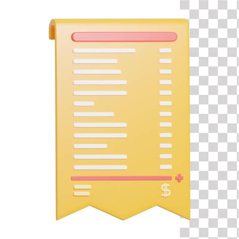 Premium PSD A Yellow Document With A Red Line On The Top