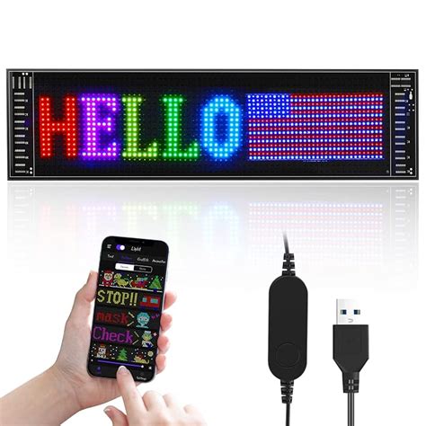 Buy Qbzdoua Led Matrix Panel 146x36” Led Display Board Portable Rgb Panel 16x64 Pixel Text