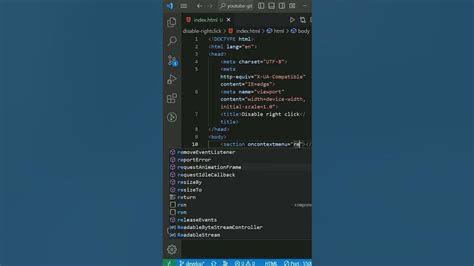 Web Page Disable Right Click Shortsvideo Html5 Tips Tipsandtricks