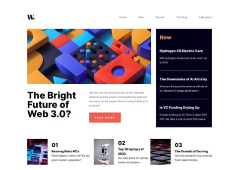 Frontend Mentor Responsive News Landing Page Using Reactjs Coding Challenge Solution