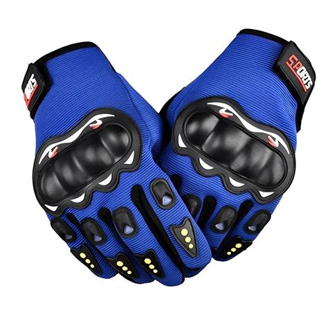 통기성 풀 핑거 레이싱 하드 쉘 오토바이 장갑 야외 스포츠 보호 라이딩 크로스 더트 바이크 장갑 Aliexpress