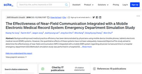 The Effectiveness Of Near Field Communication Integrated With A Mobile