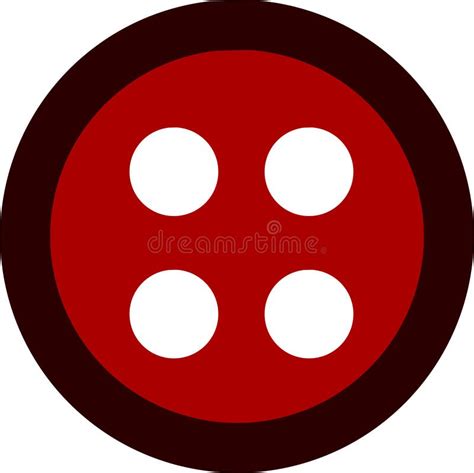 Black And Red Coloured Button Stock Vector Illustration Of Coloured