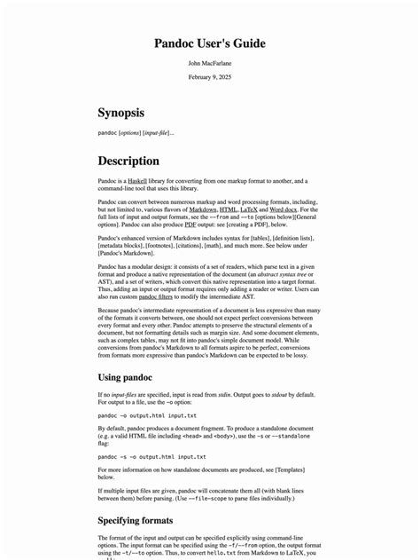 Pandoc Templates Org