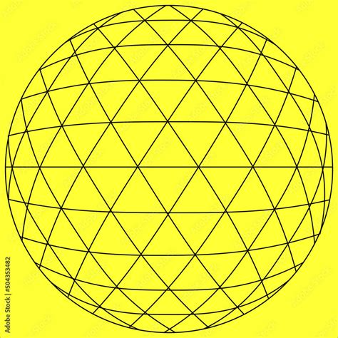 Geodesic Sphere Graphic Vector Illustration Perfect For Construction