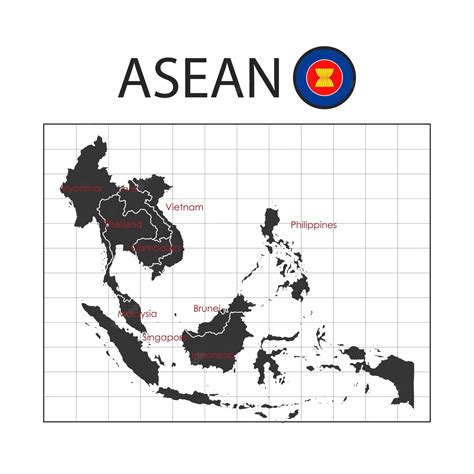 Premium Vector Asean Unity Map With Symbol Of Unity