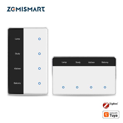 Zemismart Zigbee Smart Screen Switch With Ir Display Screen Light Touch