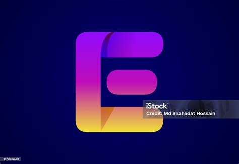 추상 종이 접기 편지 E 로고 디자인 서식 파일입니다 플랫 스타일 응용 프로그램 아이콘입니다 벡터 그림 접힌에 대한 스톡 벡터 아트 및 기타 이미지 Istock