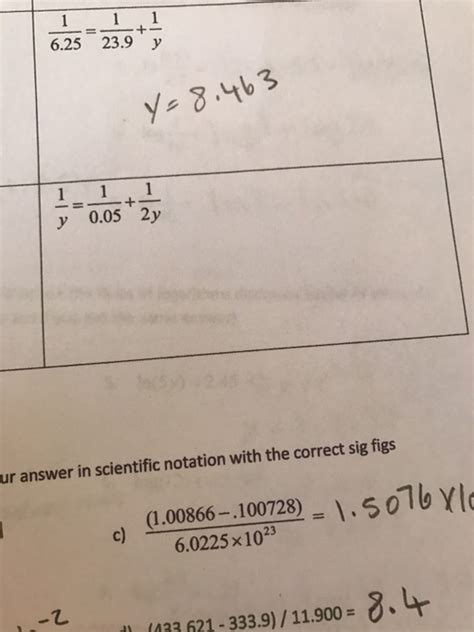 Solved Answer In Scientific Notation With The Correct Sig