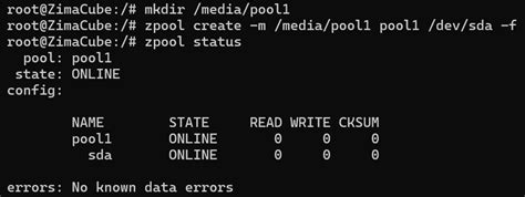 Zfs On Zimacube Zimaspace Docs