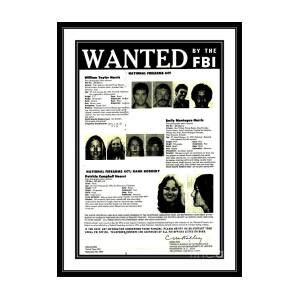 Patty Hearst Symbionese Liberation Army Wanted Poster September 1974