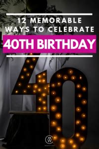 12 Memorable Ways To Celebrate Your 40th Birthday Cw Productions