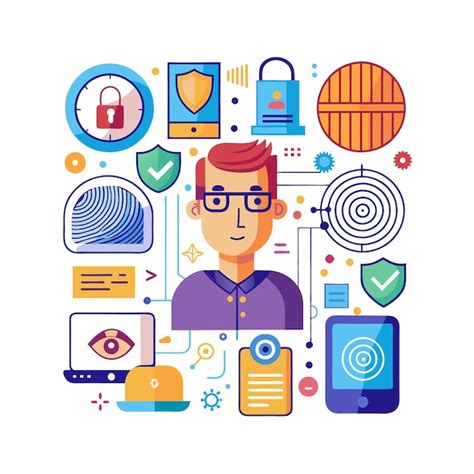 Seguridad Y Protección Realistas Conjunto De Diferentes Iconos Vector
