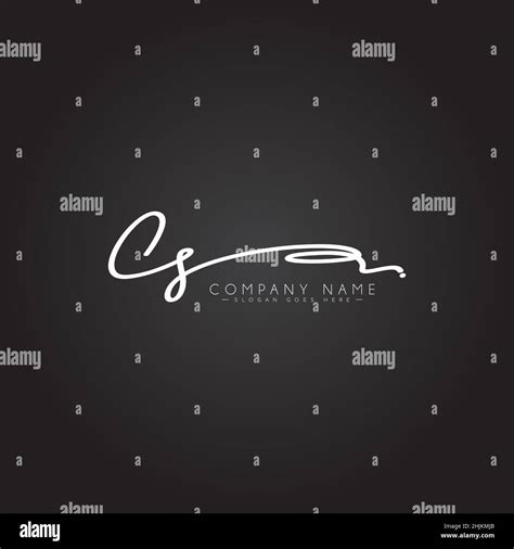 Initial Letter Cs Logo Handwritten Signature Logo Minimal Vector