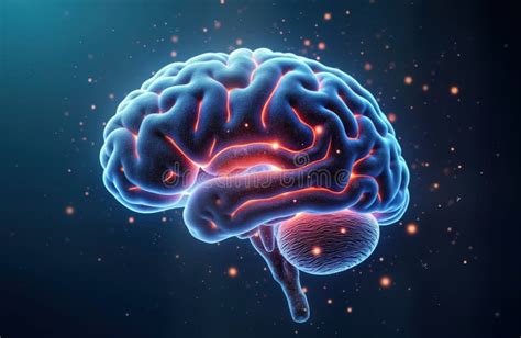 3d Rendered Human Brain Highlights Neural Connections Detailed Brain