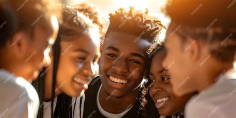 Premium Photo Empowered African American Teens Unite In Community