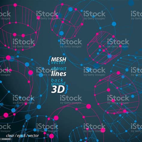 명확한 Eps 8 엔지니어링 벡터 일러스트는 3차원 형태에 대한 스톡 벡터 아트 및 기타 이미지 3차원 형태 격자 파이