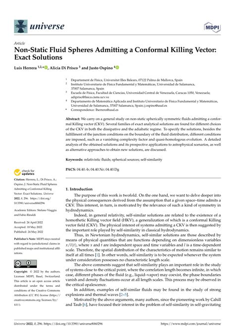 Pdf Non Static Fluid Spheres Admitting A Conformal Killing Vector