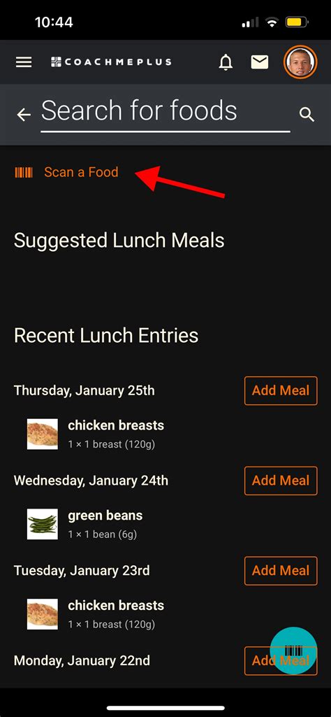 How To Use The Barcode Scanner In Nutrition Module Coachmeplus Help