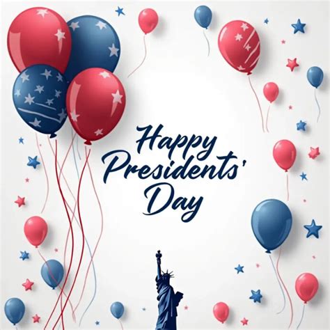 Modern & Minimal Happy Presidents Day Card Wishes Design Square (1:1) Template | PosterMyWall