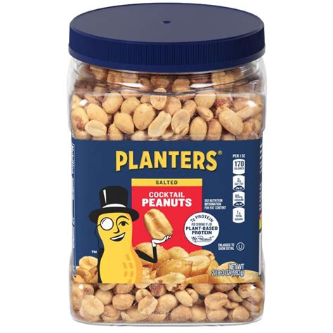 Planters Salted Peanutsitsc Cocktail Party Snack Plant Based Protein