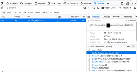 How Long Will The Container JavaScript Files Be Cached For In Visitors Browsers Js Container