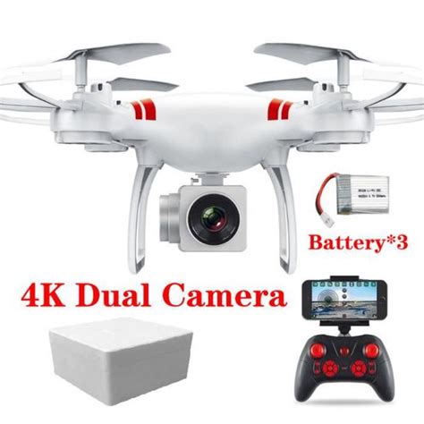 4K Double 3BA - Drone RC avec double caméra professionnelle 4K, Wifi HD ...