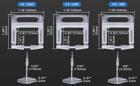 4500 Pcs Tile Leveling System Clips 1 8 3 0mm For Ceramic Tile And Stone Installation Diy