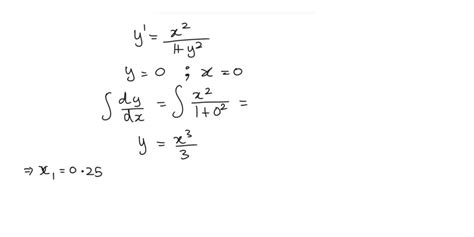 Employ Picards Method To Obtain Correct To Four Decimal Places The Solution Of The