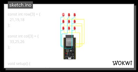 Several Led Multiplexing Wokwi Esp32 Stm32 Arduino Simulator