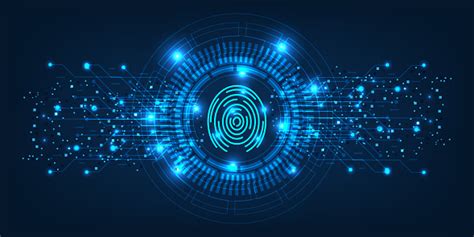 Abstract Security System Concept With Fingerprint On Technology