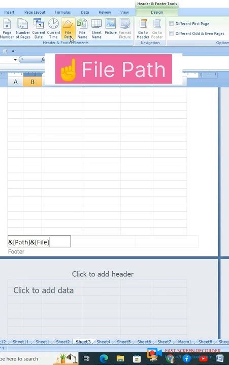 insert file location path in excel 🤔😀 shorts excel location youtube