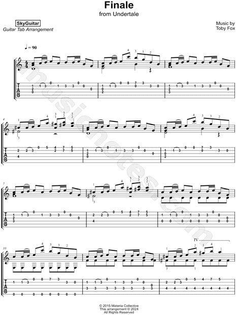 Skyguitar Finale From Undertale Guitar Tab In A Minor Download