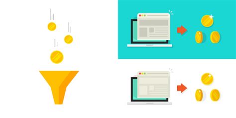 전환 벡터 개념 또는 웹 인터넷 페이지에서 콘 리드 생성 업적 프로세스 그래픽으로 깔때기 돈 흐름 마케팅 채널 일러스트 이미지 깔때기에 대한 스톡 벡터 아트 및 기타 이미지