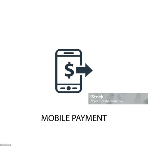 Vetores De Ícone De Pagamento Móvel Ilustração Simples Do Elemento Projeto Móvel Do Símbolo Do