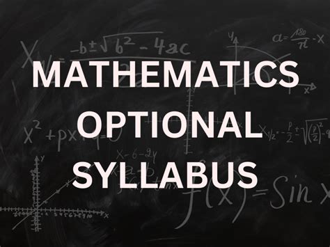 mathematics optional syllabus upsc
