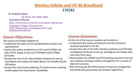 Wireless Lte And Cellular Module Ppt Wireless Cellular And Lte G Broadband Ec Dr Prakash