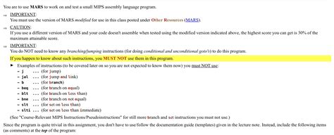 Solved You Are To Use Mars To Work On And Test A Small Mips