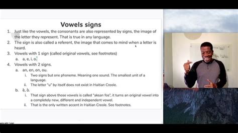 Intro To Haitian Creole LESSON 1B Vowels Signs Haitian Creole
