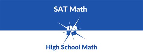 Sat Math Vs High School Math A Detailed Comparison Khans Tutorial Nyc Common Core Shsat