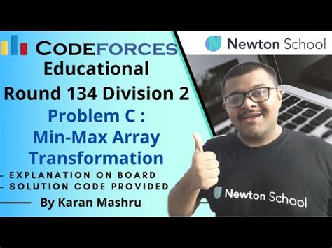 Educational Codeforces Round Div Problem C Min Max Array Transformation Solution