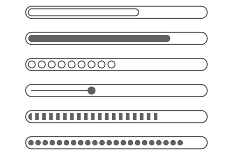 progress bar set web ui graphic element graphic by microvectorone