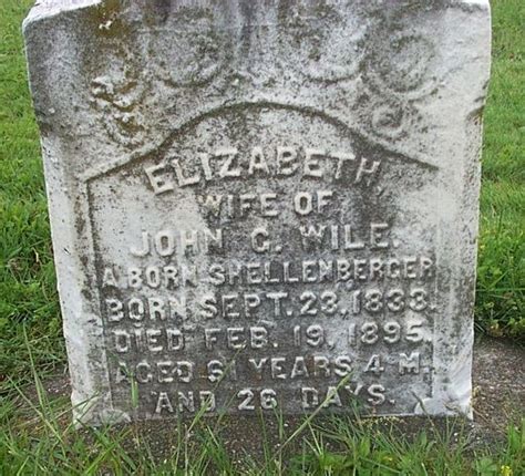 Elizabeth Zerfoss Shellenberger Wile 1833 1895 Find A Grave Memorial
