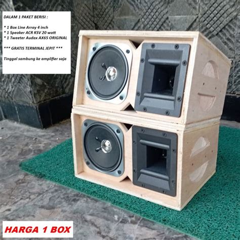 SIAP PAKAI Box Line Array 4 Inch Isi Speaker ACR KSV Dan Tweeter Audax AX65 Lazada Indonesia