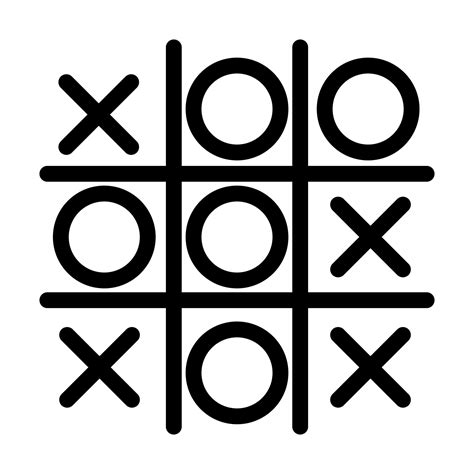 Minimalist Tic Tac Toe Game Icon X And O Grid Design 49937757 Vector Art At Vecteezy