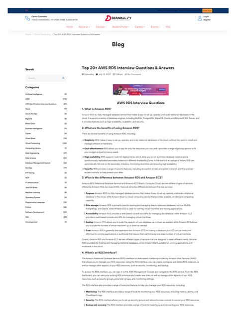 Screencapture Datavalley Ai Aws Rds Interview Questions And Answers