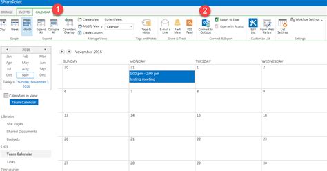 Connect Outlook To Sharepoint Calendar Printable Calendars At A Glance