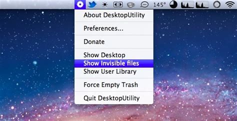 Get Useful Mac OS X Features In Your Menu Bar With DesktopUtility