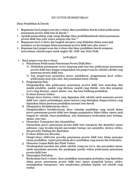 Isu Untuk Didiskusikan Dari Ikbar Pdf Karier And Perkembangan